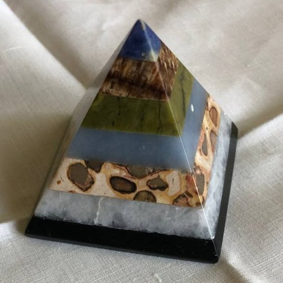 Cesar Gonzales | Accents | Good Energy Gemstone Pyramid Sculpture From ...